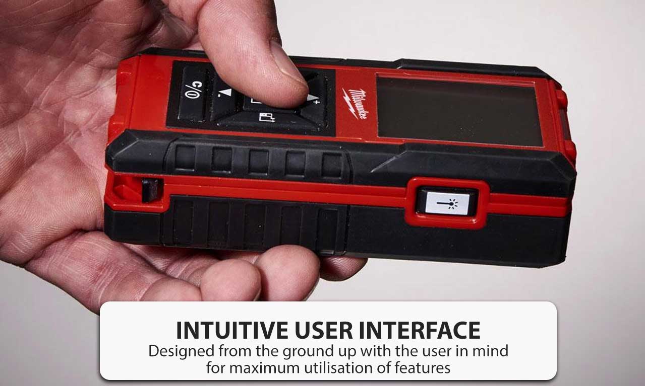Milwaukee 100m Laser Distance Measurer Digital 3 Position Auto Detect ...