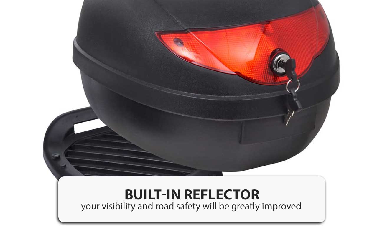 36L Motorcycle Motorbike Helmet Rear Top Box Luggage Storage Case ...