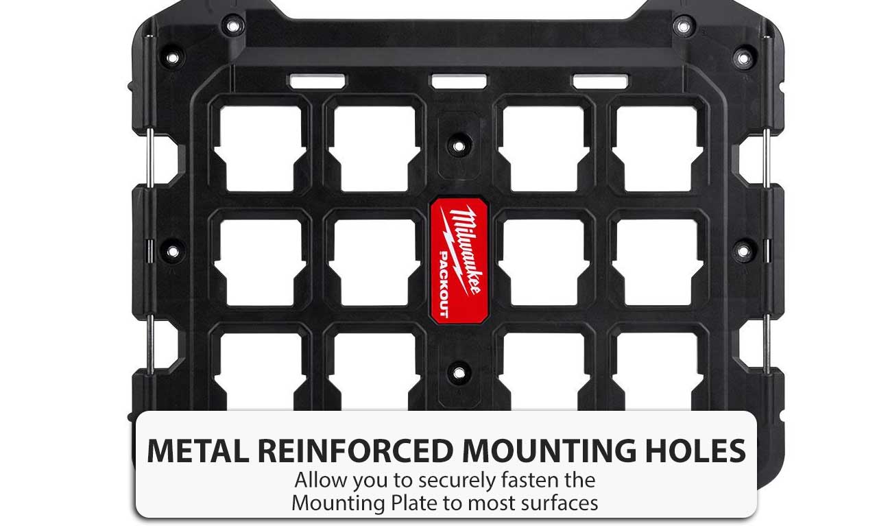 2 Piece Milwaukee PACKOUT Mounting Plate to suit PACKOUT Modular ...