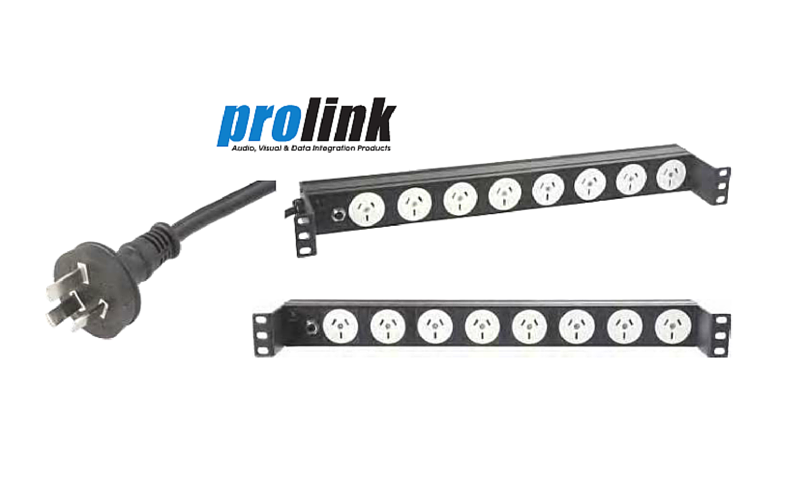 Rack Mount Power Board 1RU 8 Way Outlets Strip Rail Powerboard 3 Pin ...